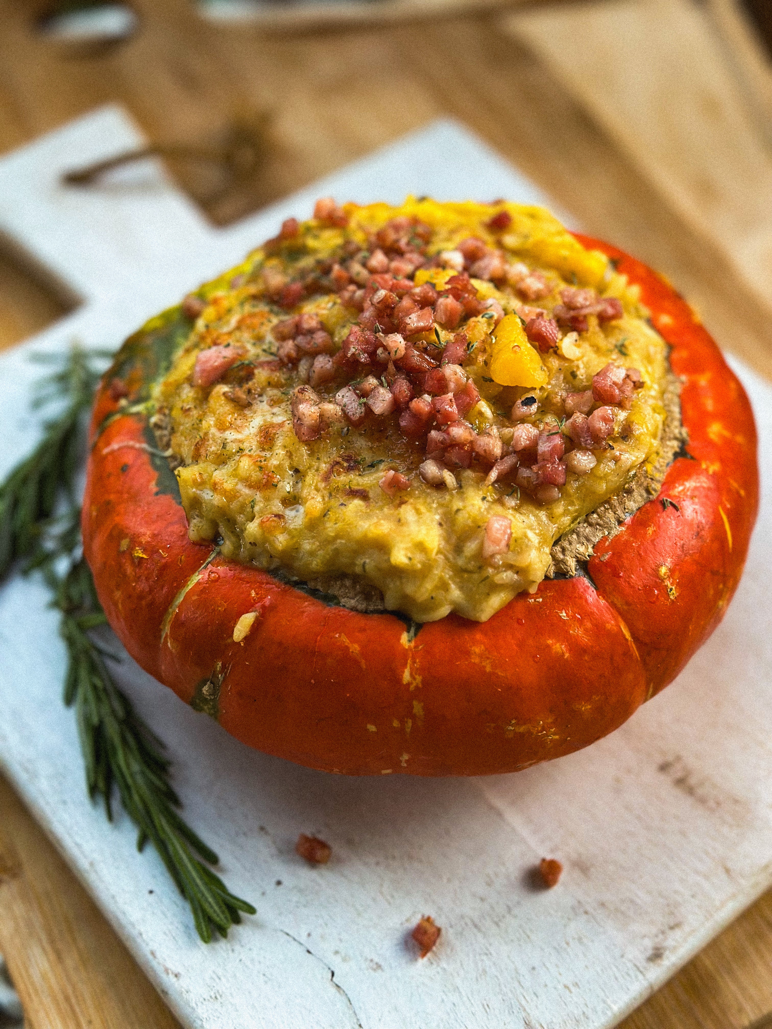 Tuscan Risotto Stuffed Turban Squash – stephreeds