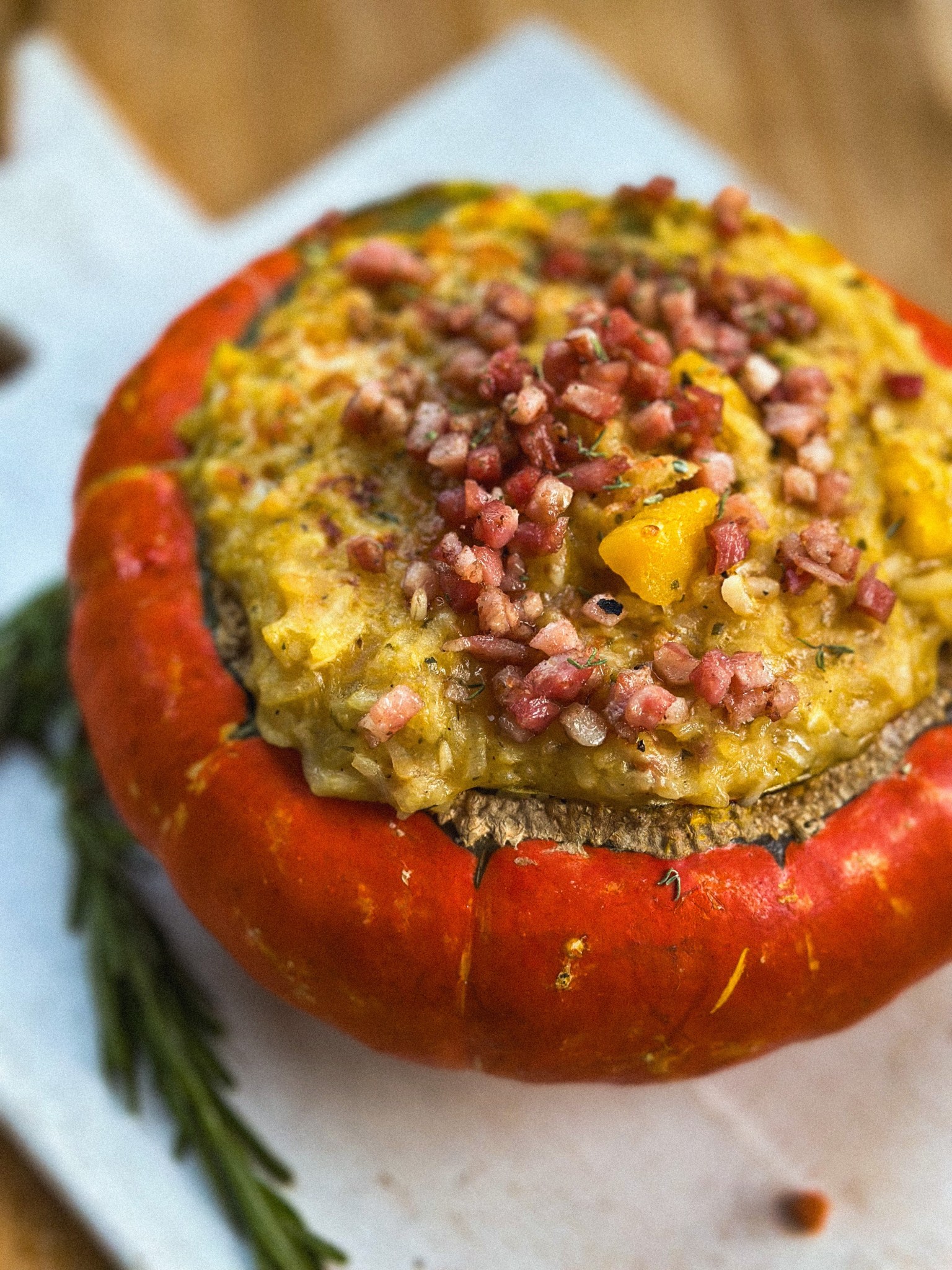 Tuscan Risotto Stuffed Turban Squash – stephreeds