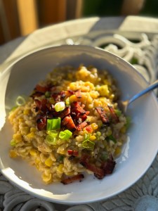 Summer Corn Risotto with Bacon – stephreeds